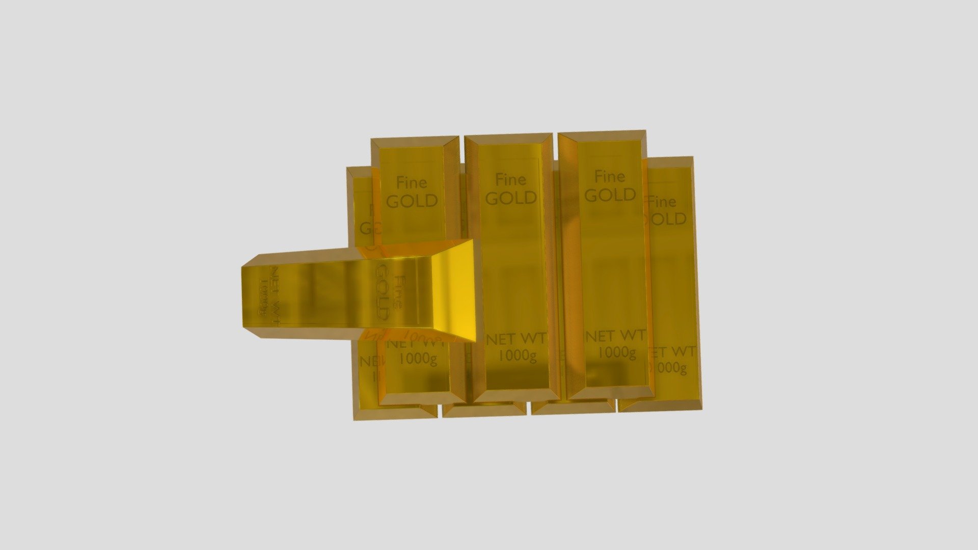 Lustrous Gold Bar 3D Model - 3D model by joelsoncastro [b2434e8 ...