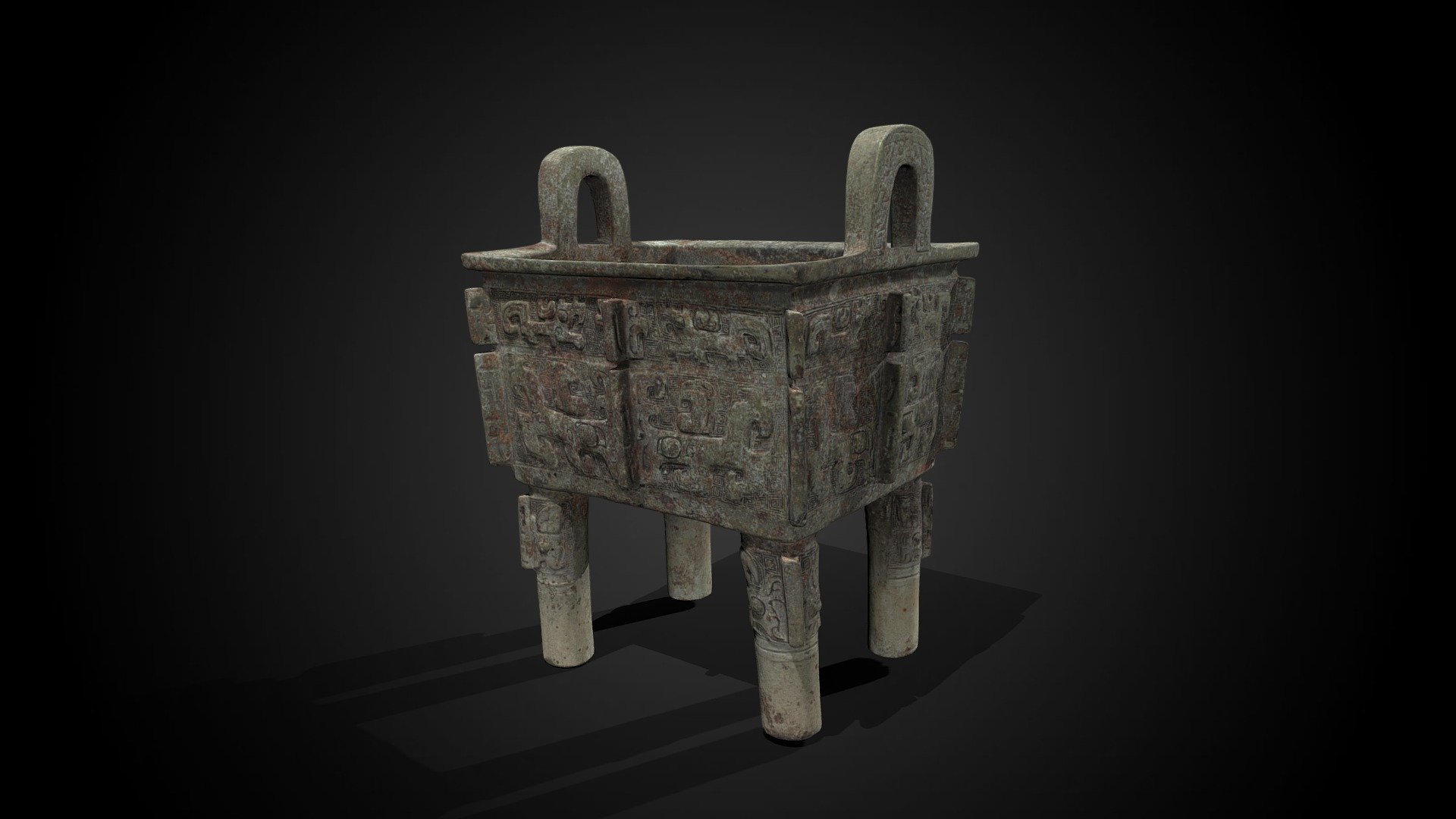 Annotated ding food vessel, 12th-11th C BCE - Download Free 3D model by ...