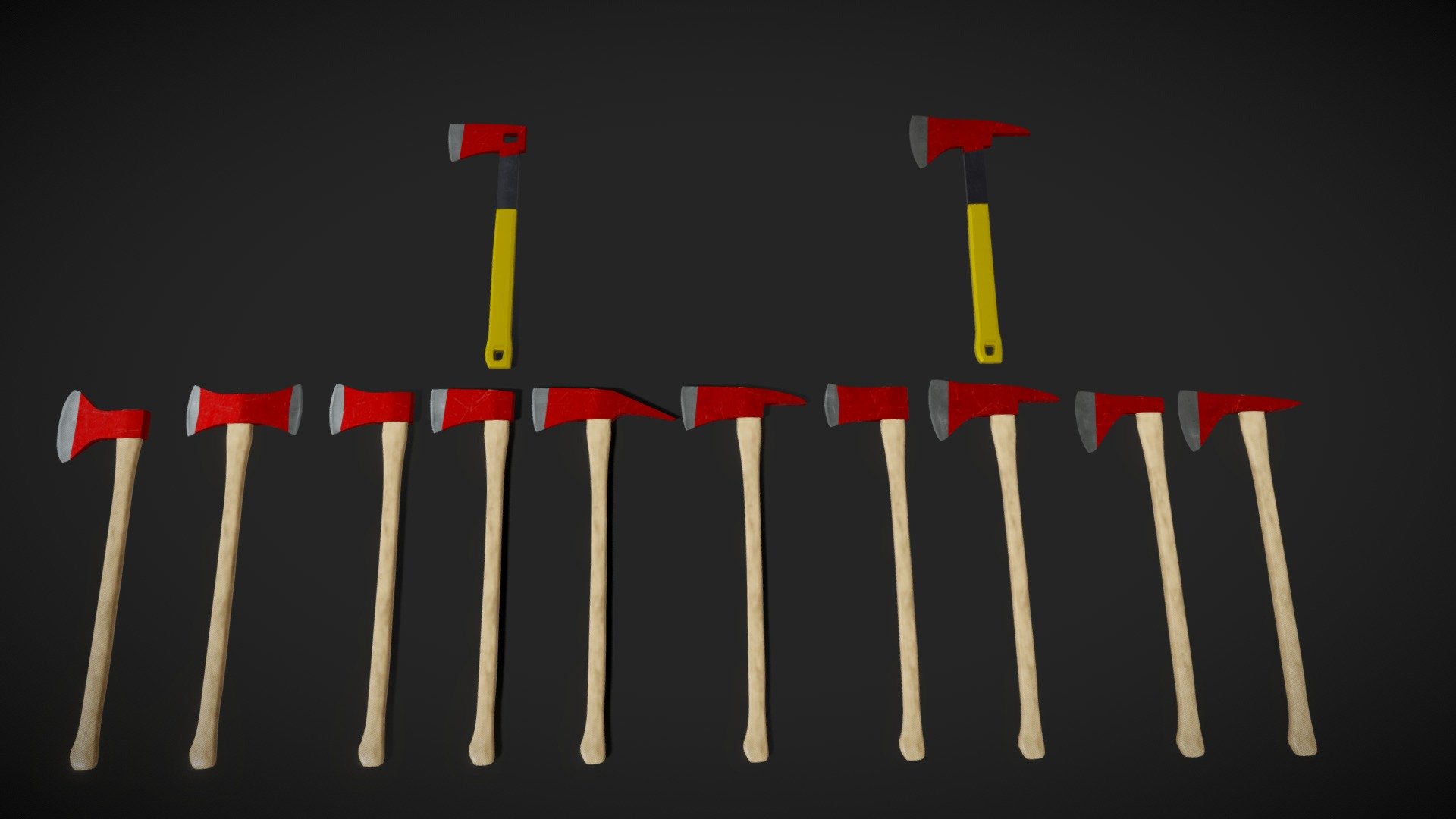 Simple Fire Axes - 3D model by Dylan Spin (@DylanSpin) [b2489bc ...