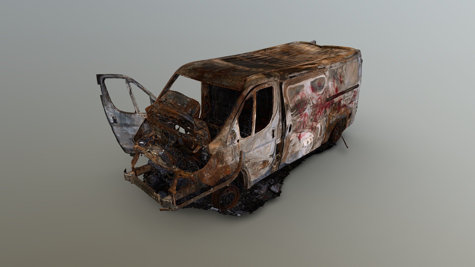 Burnt Van Scan - 3D model by Z3D (@z3d.nz) [b24a7bb] - Sketchfab
