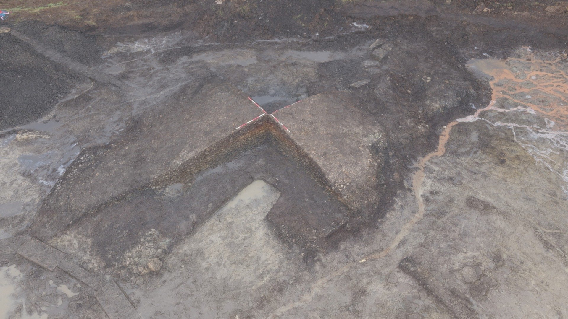 Pollsharvoge 1 - Excavated burnt mound (mid-ex) - 3D model by bruce ...