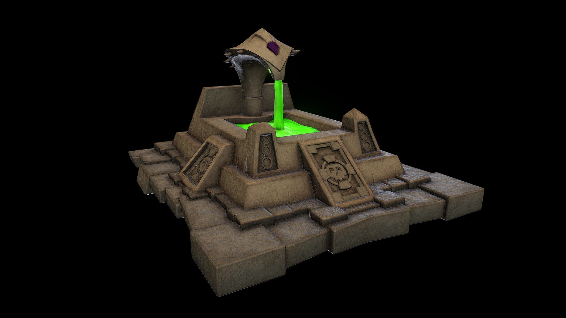 Snake fountain - 3D model by ckatuh [b2543e1] - Sketchfab