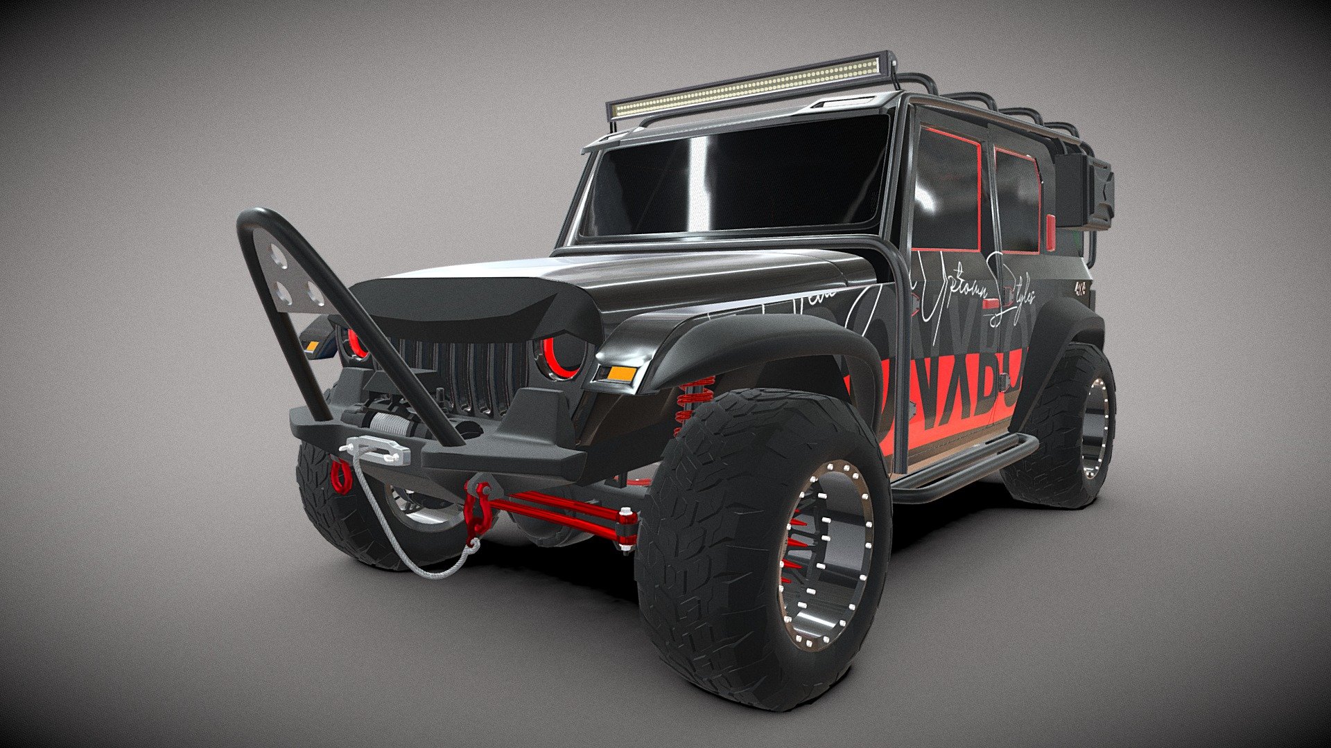 Thar roxx (4x4 MODFIED) - 3D model by Moon 3d (@moon_3d) [b2554c2 ...