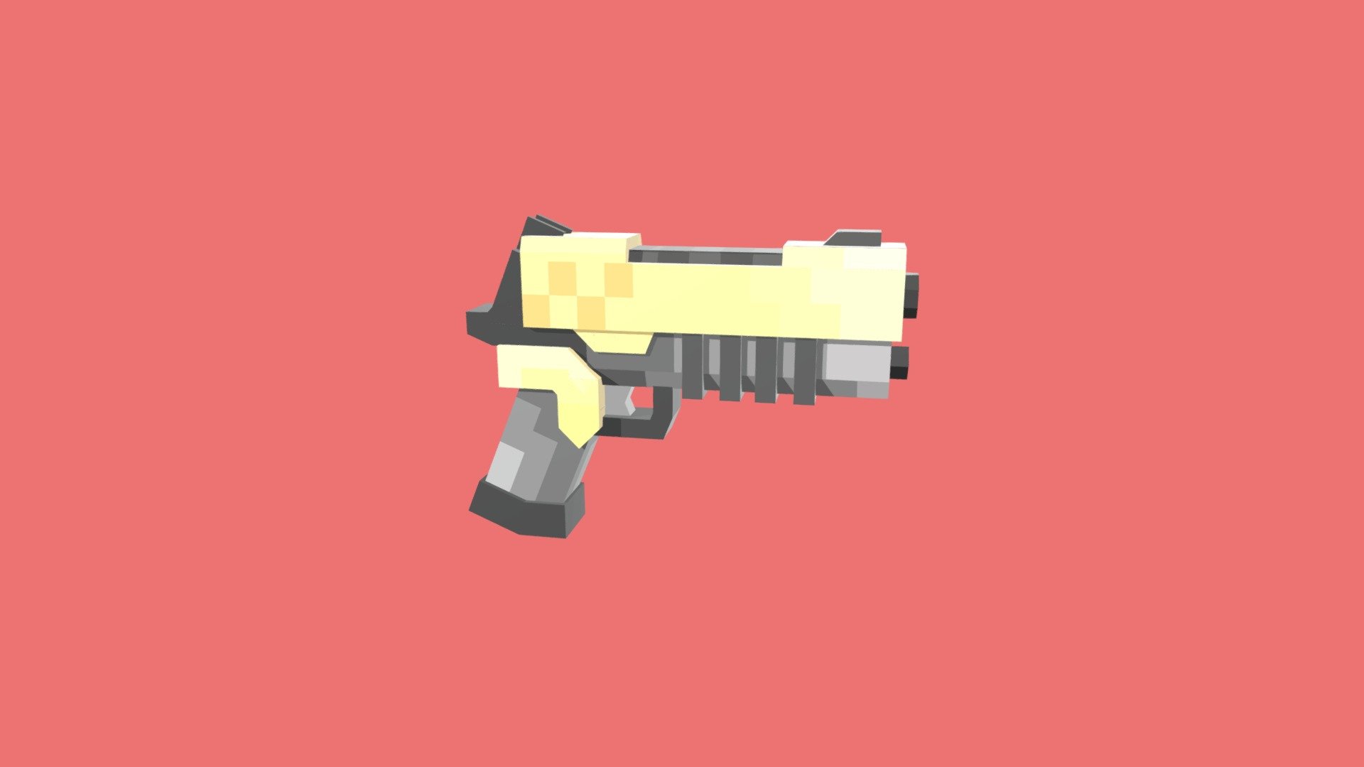 Pistol Minecraft - 3D model by bonannofederico97 [b25700a] - Sketchfab