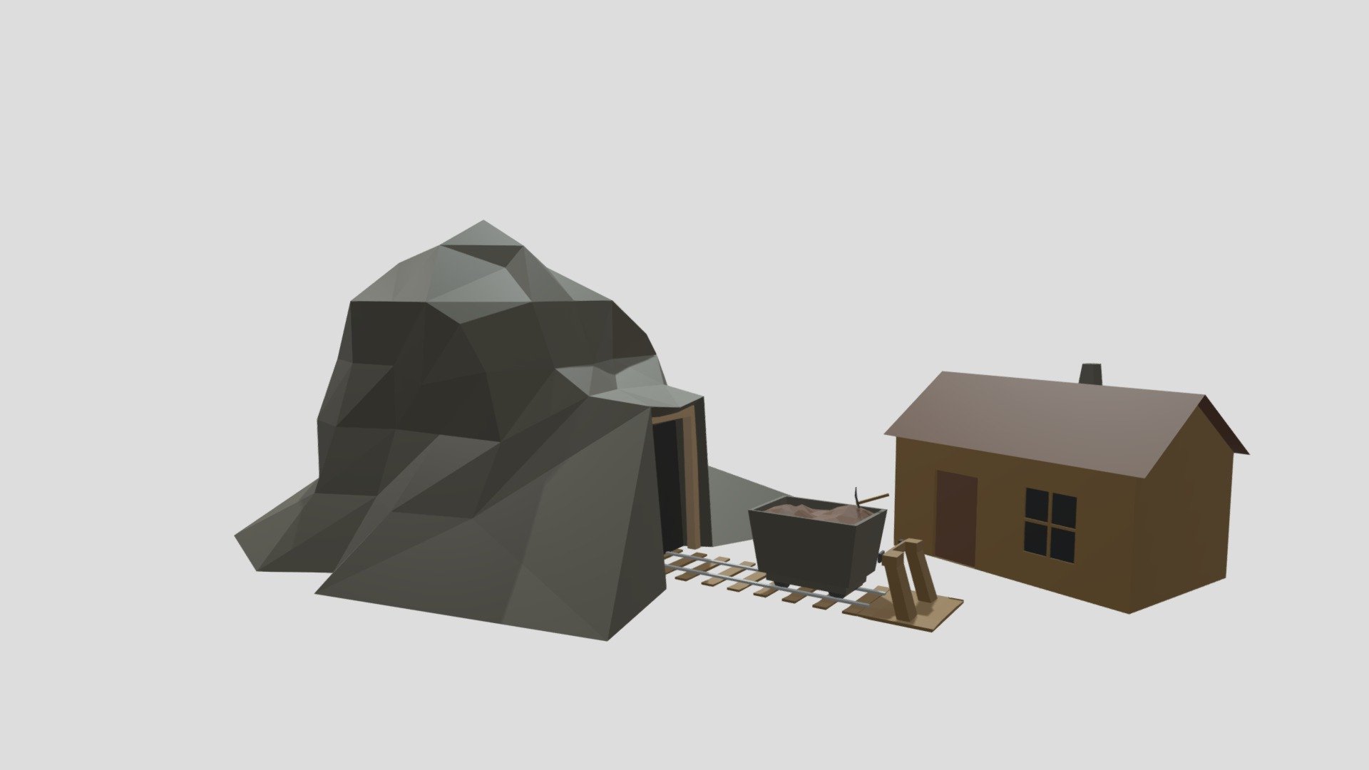Iron Mine v2 (LowPoly) - Download Free 3D model by riskris Design ...