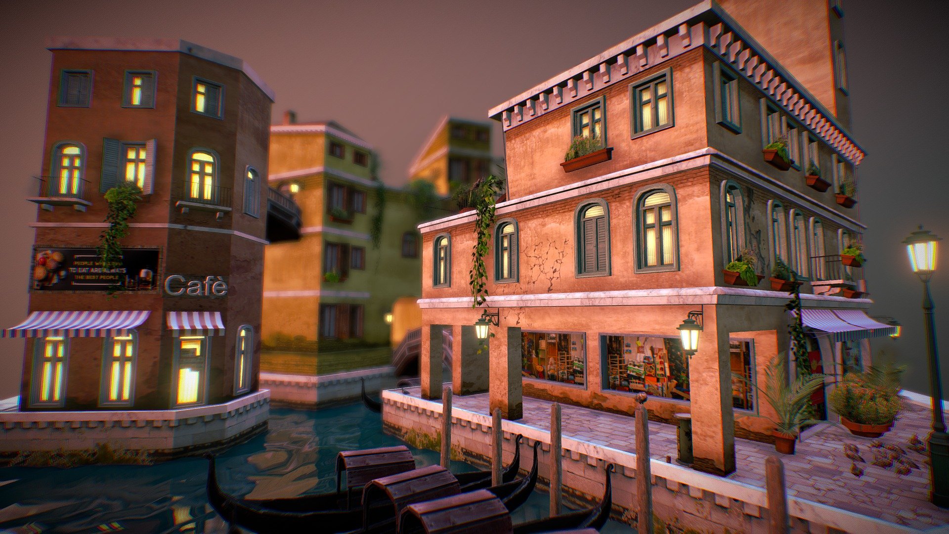 1DAE15 City Scene Venice - 3D model by VassKacsoHunor [b2609cc] - Sketchfab