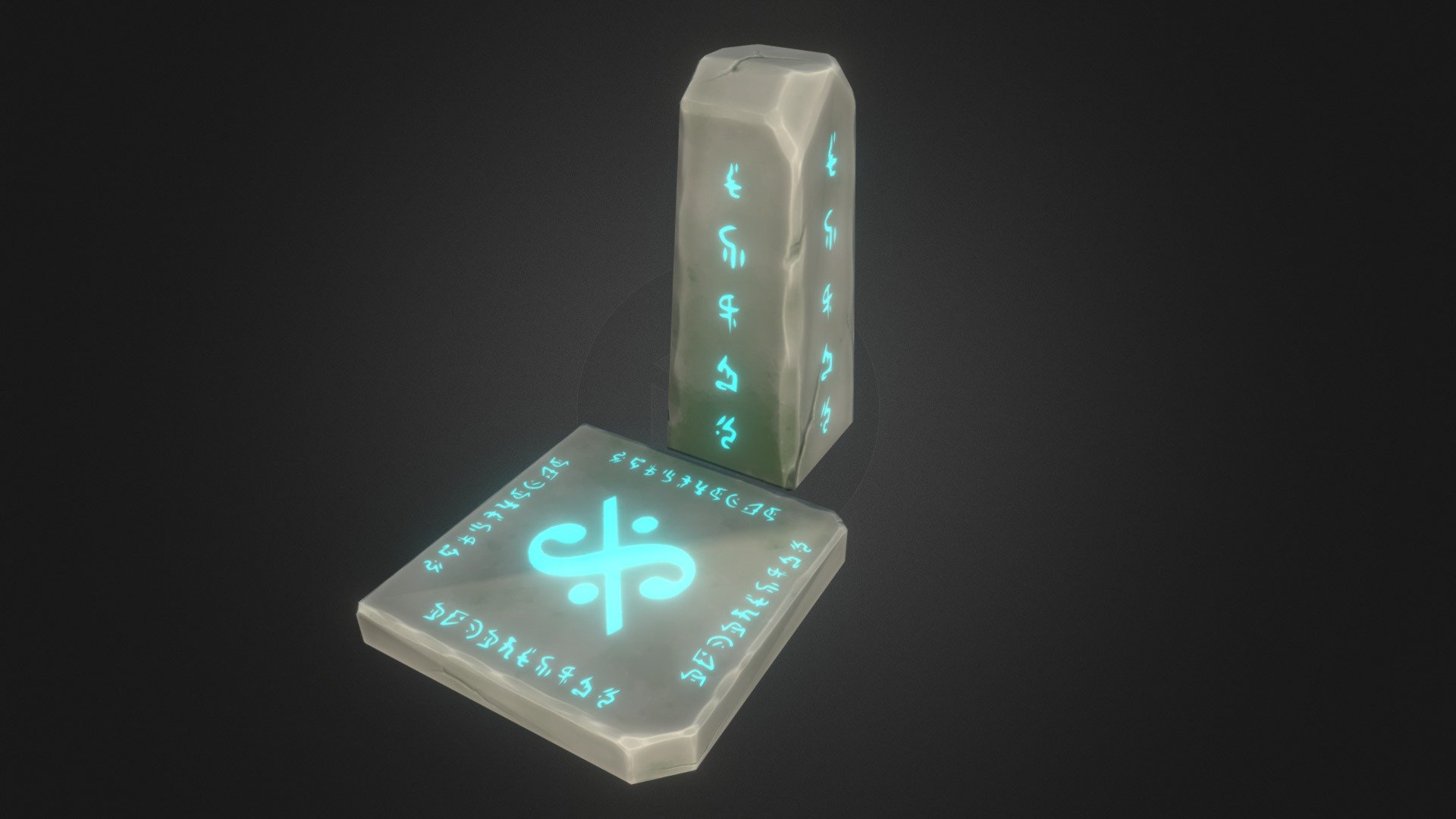 Checkpoint stone - 3D model by Hene [b263268] - Sketchfab