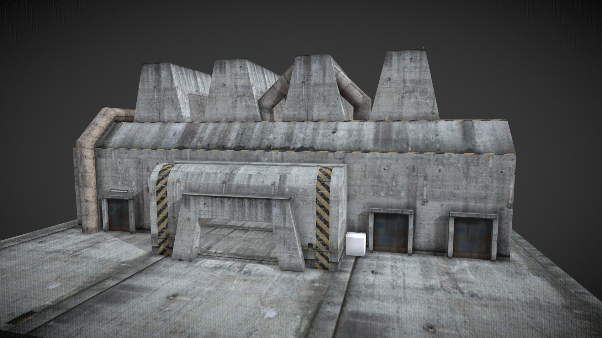 Shooting Building Sci fi Low poly - Download Free 3D model by 00amza ...