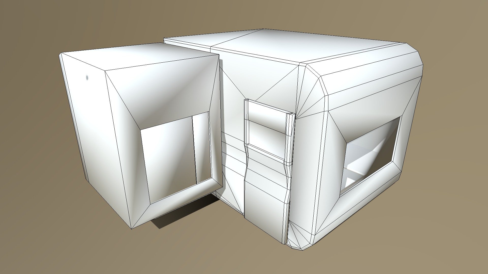 Futuristic Living Module Low-Poly - Buy Royalty Free 3D model by ...