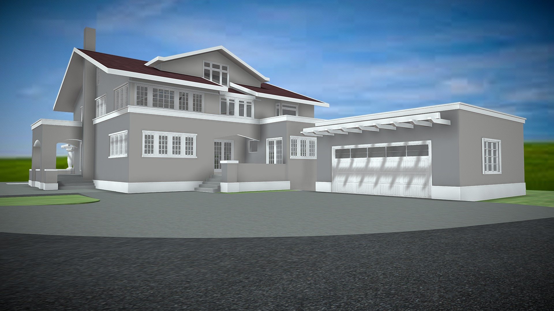 Two Storey House - 360 spin model of 3D house - 3D model by ...