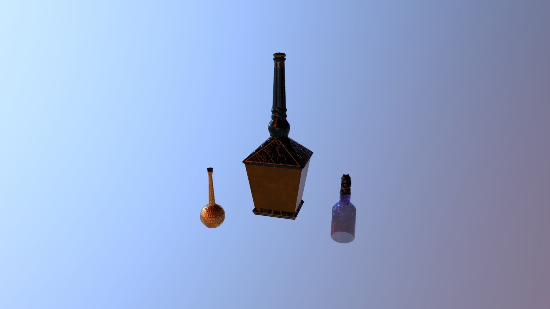 3 potions - 3D model by iguanasoup [b26c852] - Sketchfab