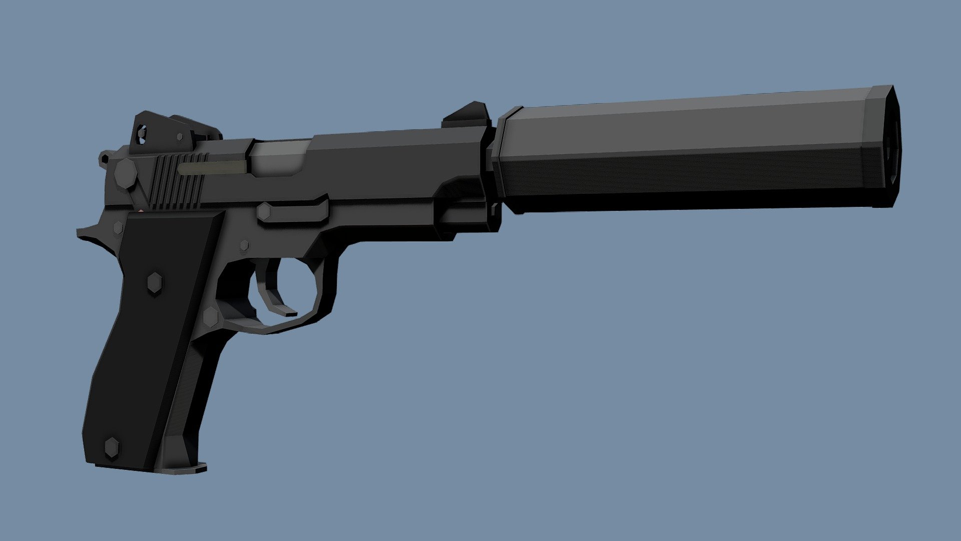 Low-Poly S&W Model 39 "Hushpuppy" - Download Free 3D model by TastyTony ...