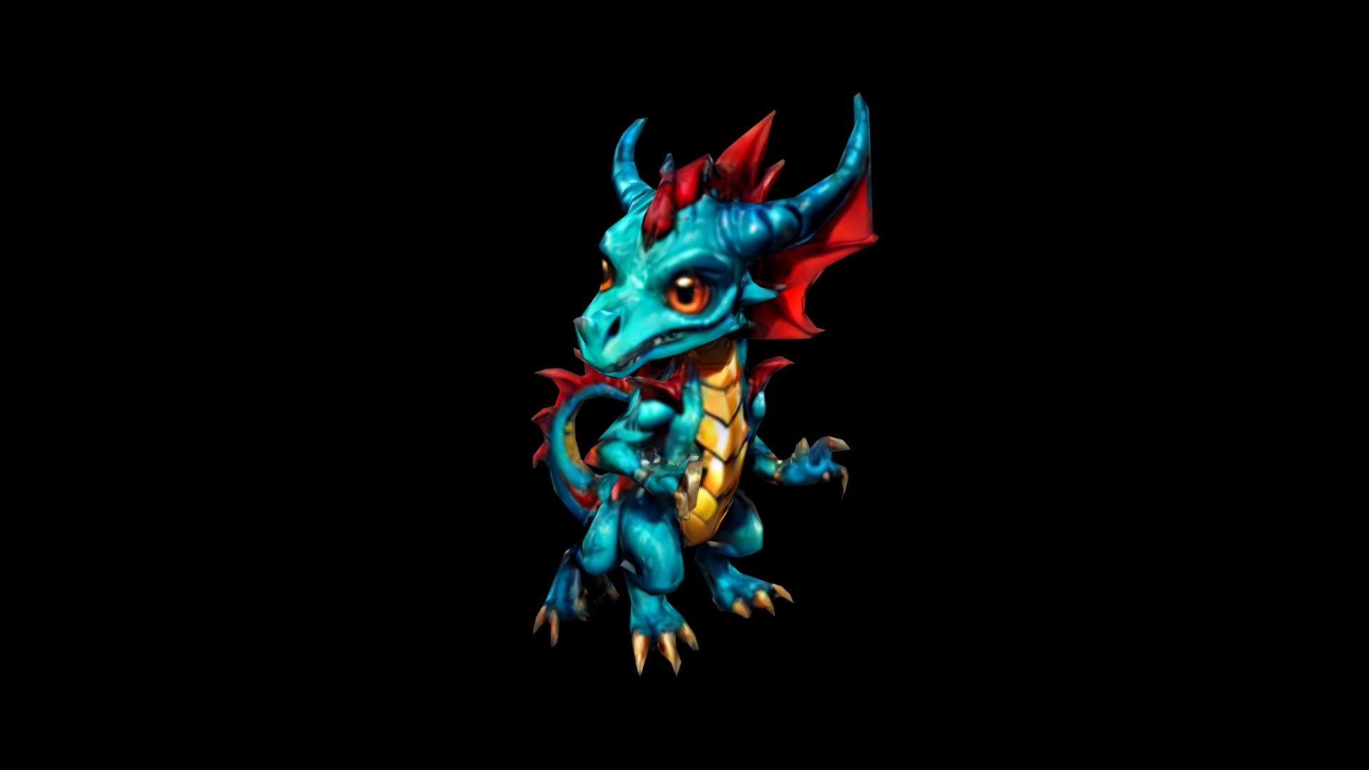 A majestic sea serpent, colored in vibrant hues - Download Free 3D ...