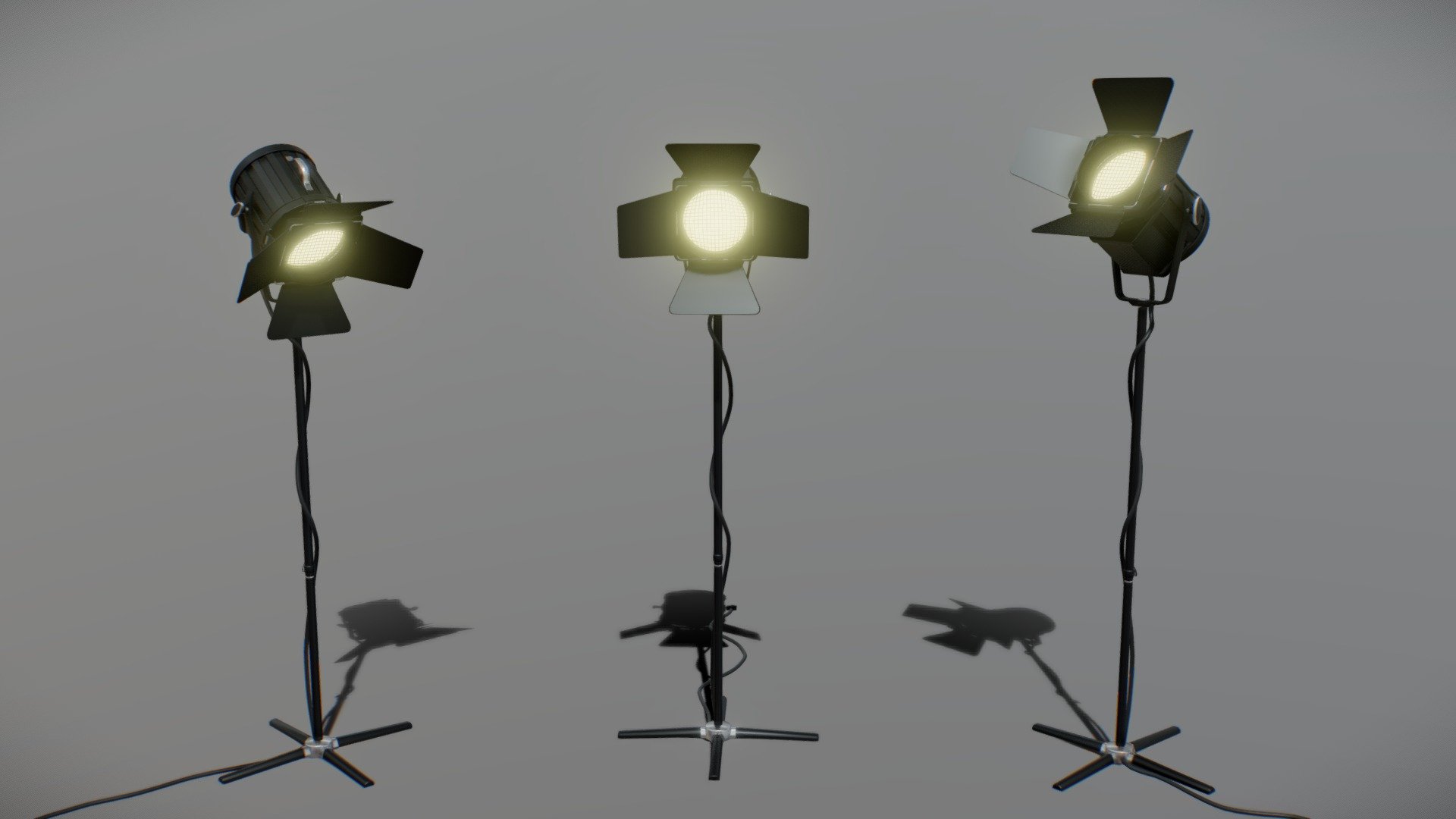 Studio Spotlights (Pack) - 3D model by 3Dee (@mellydeeis) [b2855a1 ...