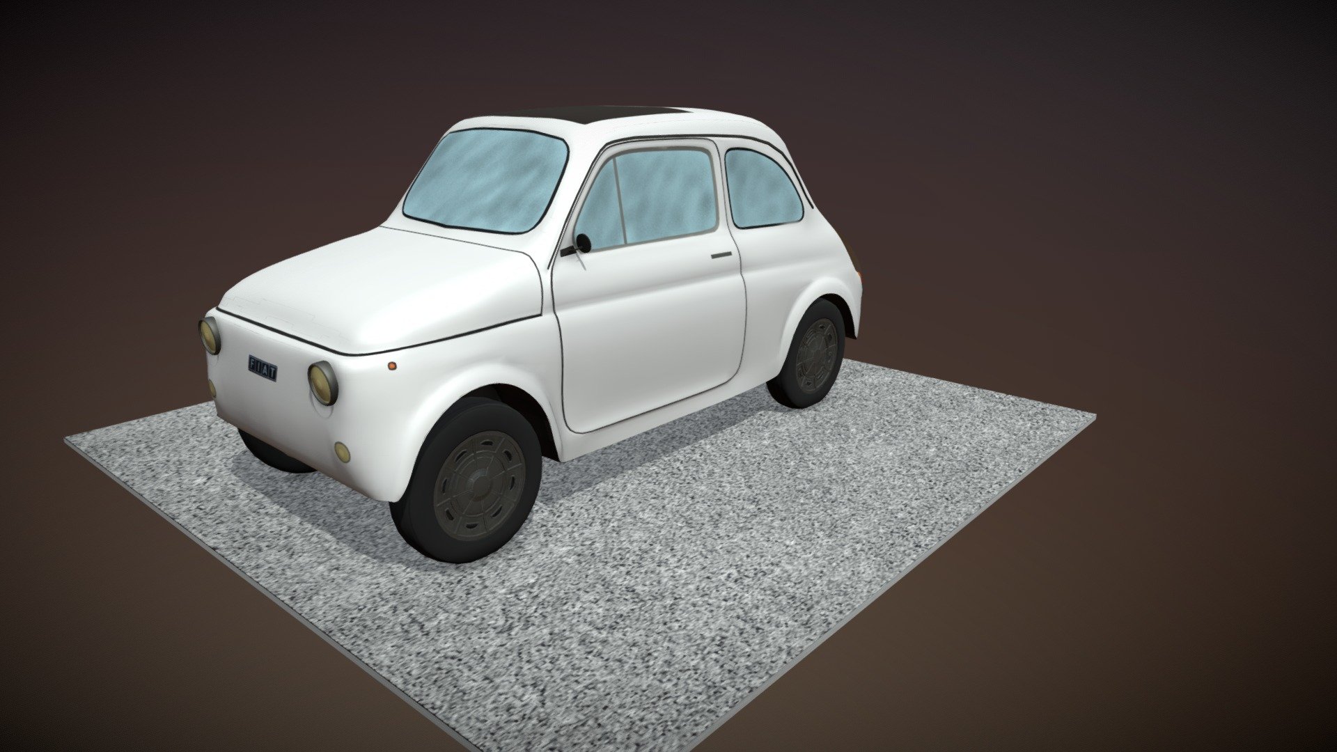 Fiat 500 R - 3D model by ThunderMike97 [b289ed9] - Sketchfab