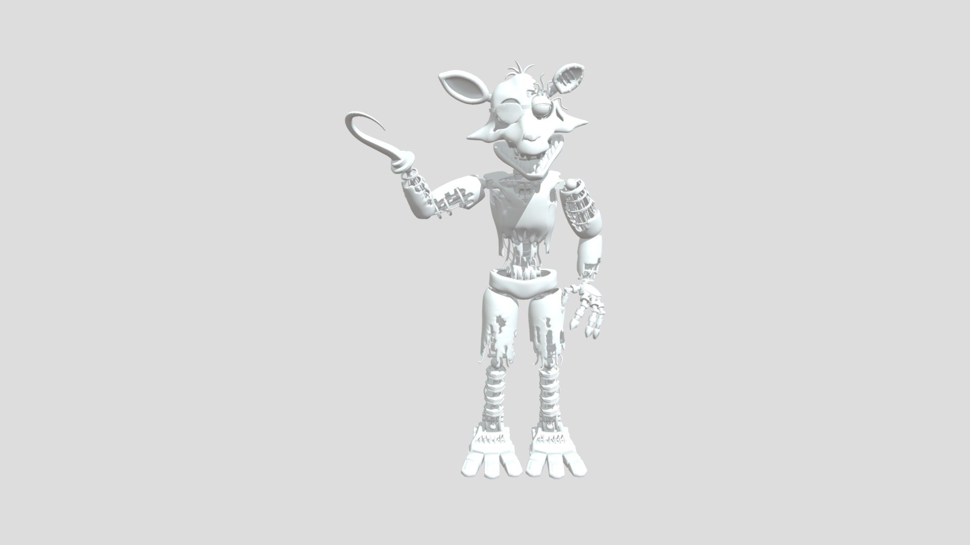 Withered Foxy - Download Free 3D model by Freddy_Fazbear (@LBSCR_E2_No ...