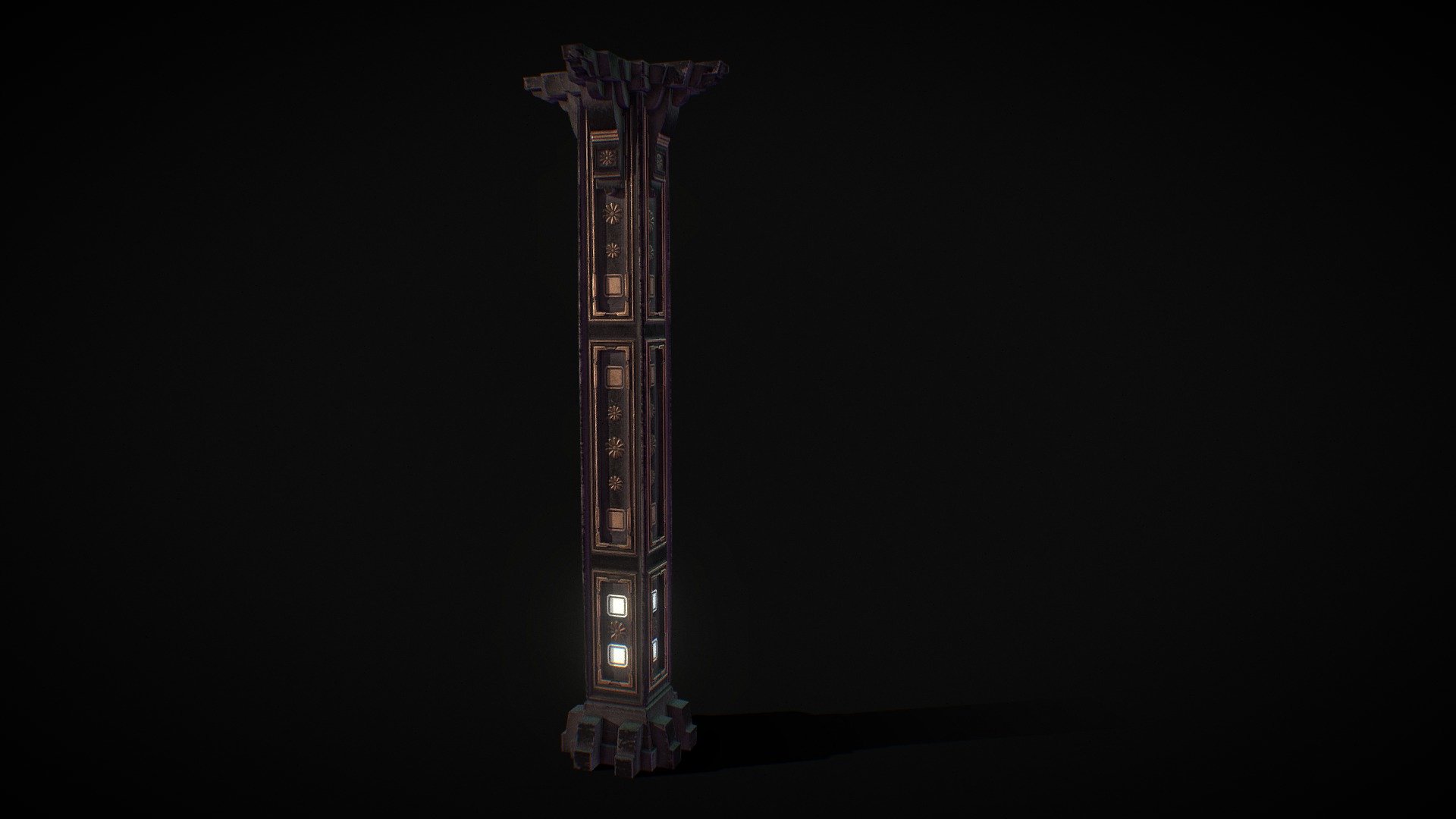 Japanese style Cyberpunk Pillar 4k - Download Free 3D model by ...