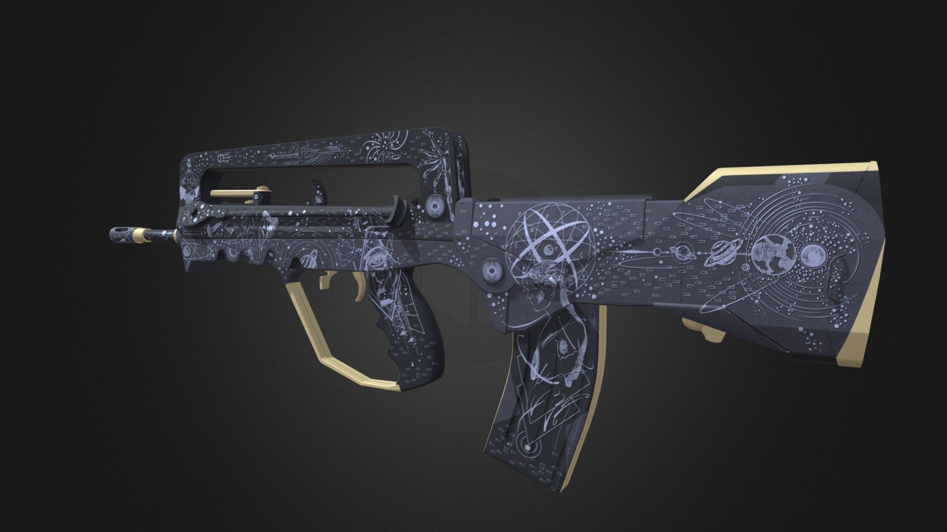 Famas - Insanity - 3D model by kordiush [b29440f] - Sketchfab