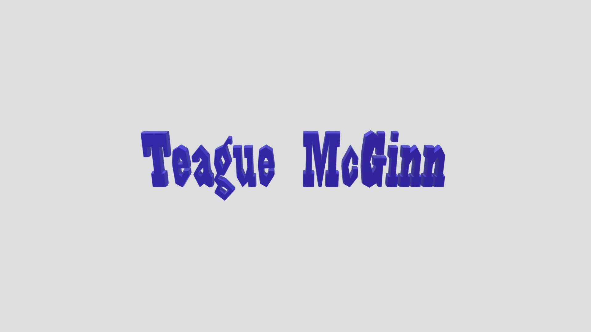 Signature - Teague McGinn - Download Free 3D model by Teague McGinn ...