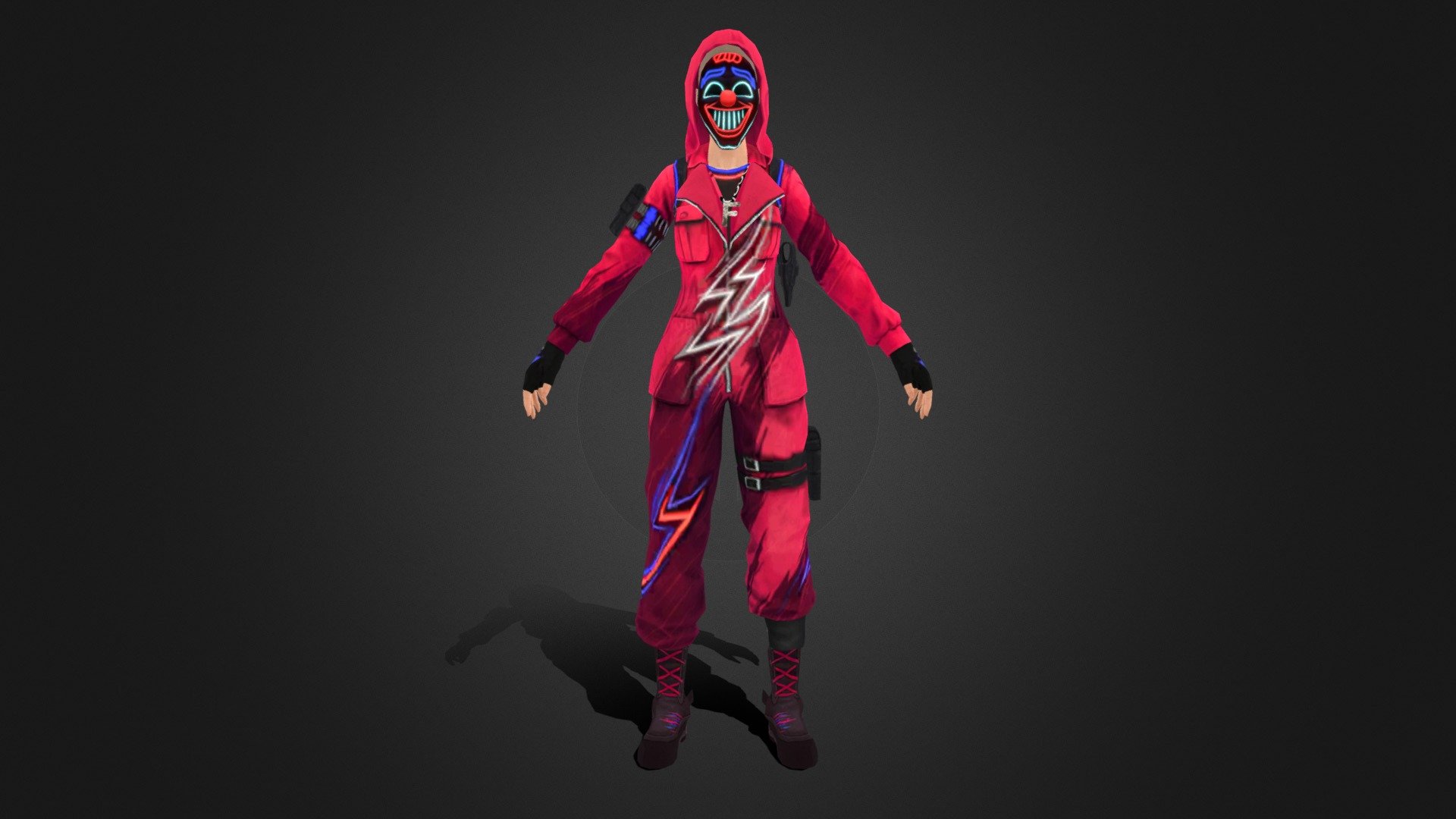 FREEFIRE FEMALE NEON CRIMINAL FREEFIRE 3D MODEL - Download Free 3D ...