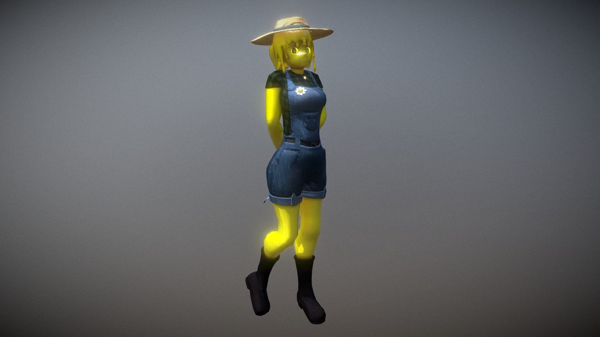 Farmer Slime Girl - 3D model by ethosaur [b2a4302] - Sketchfab