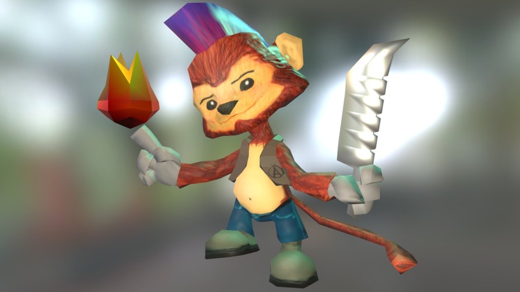 PyroPunkMonkey - 3D model by nelsonlima3d [b2a4ffc] - Sketchfab