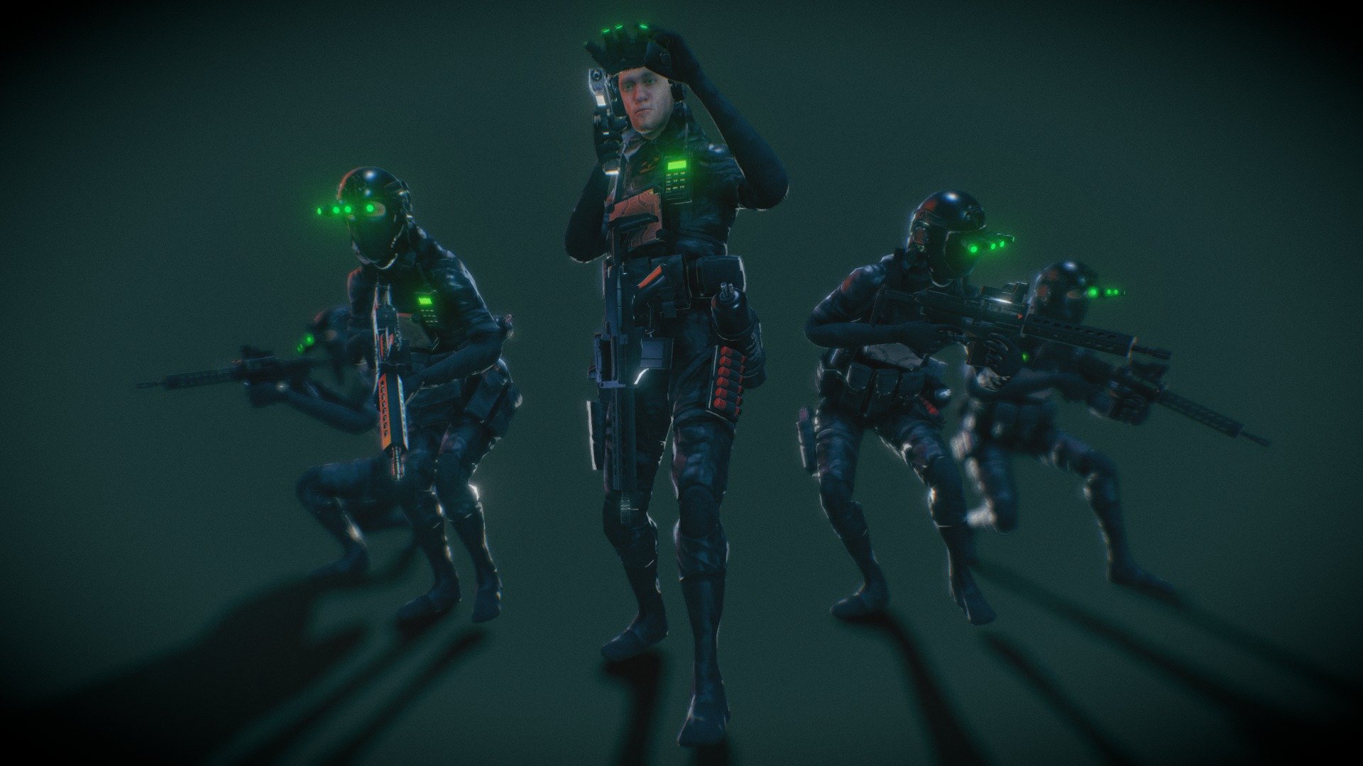 Futuristic Soldiers Unit - Buy Royalty Free 3D model by CobbleGames ...