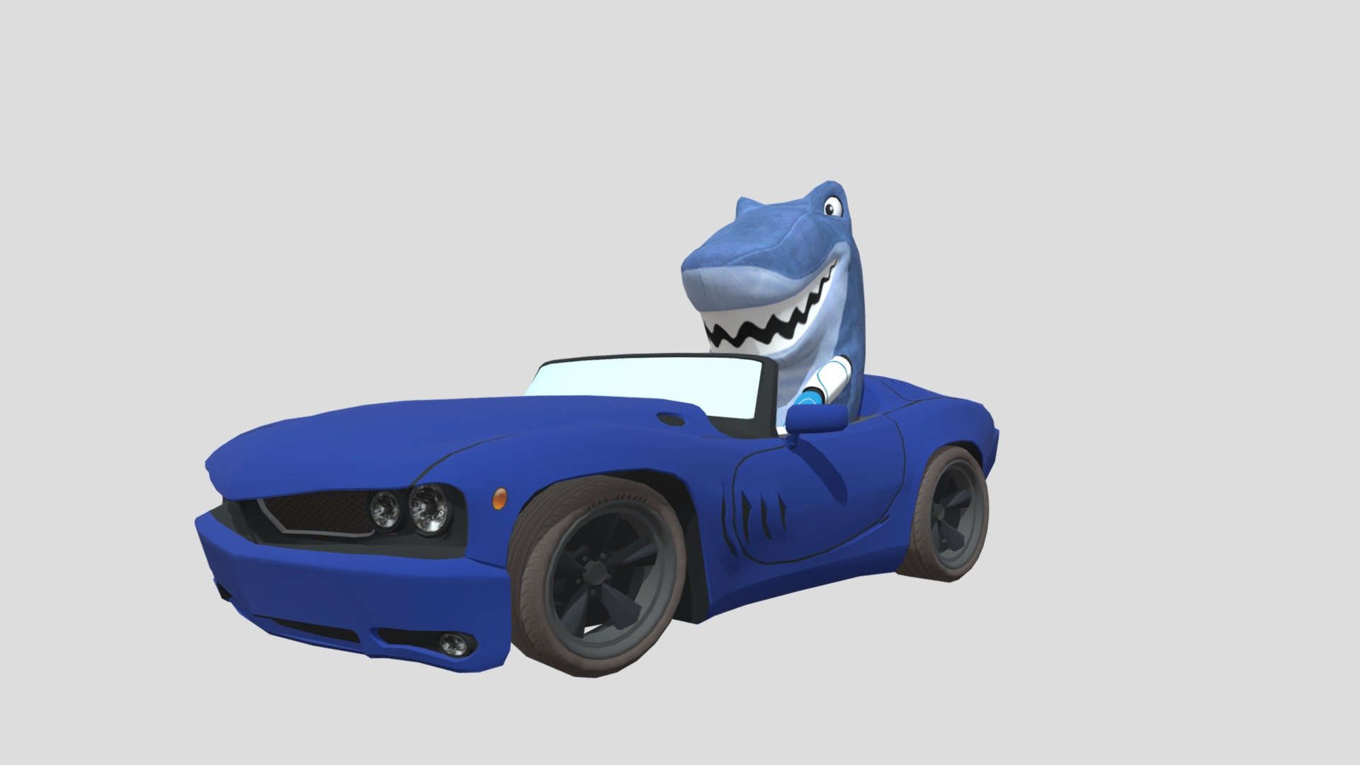 Shark Mannequin Male Riding a Hammerhead Car - Download Free 3D model ...