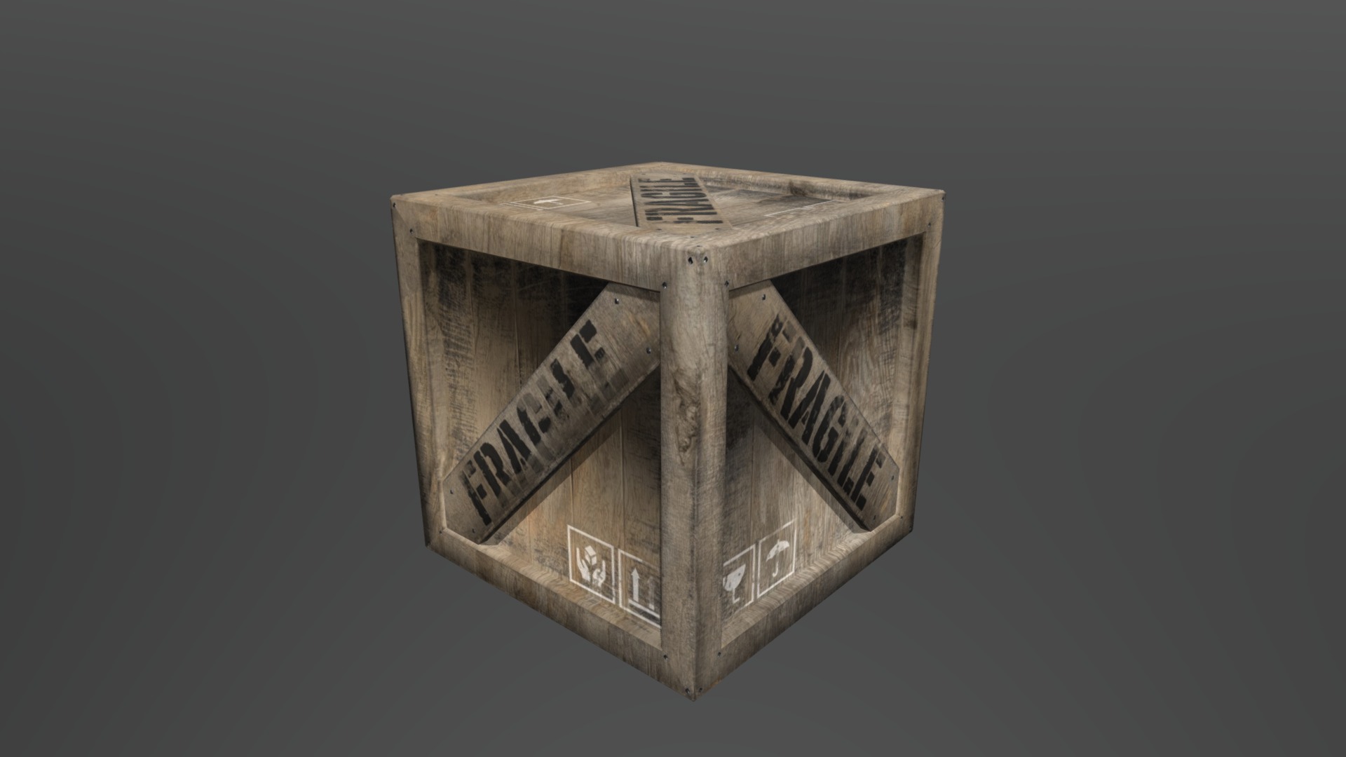 Wooden Crate Game Ready - 3D model by xeroz [b2a812b] - Sketchfab