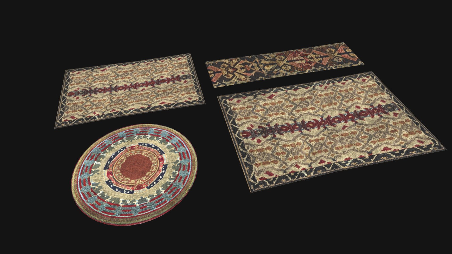 Japanese Rugs - Buy Royalty Free 3D model by Clockwork Creations ...