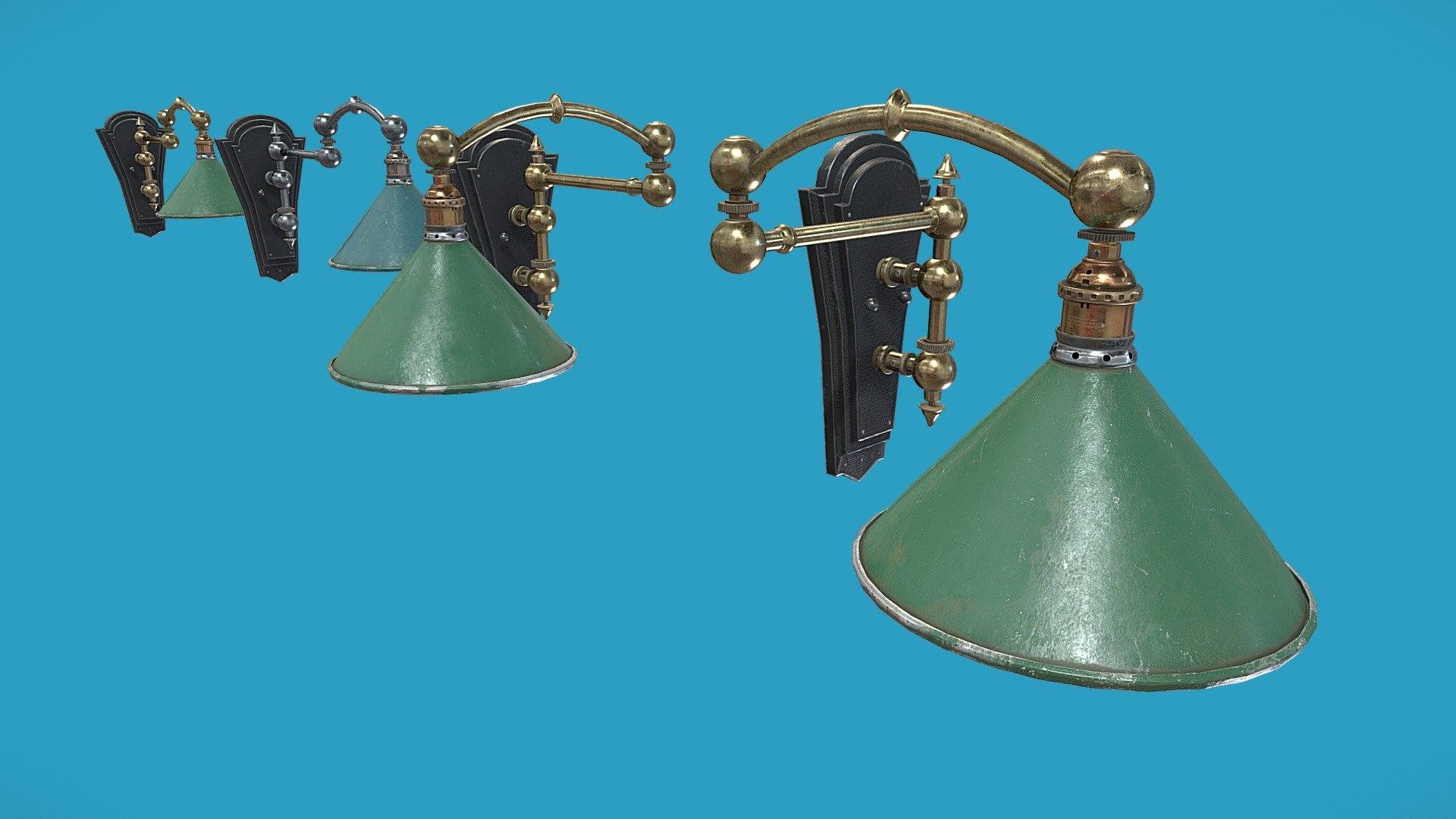 Domestic Swinging Arm Lamps Type A - Download Free 3D model by Mad ...