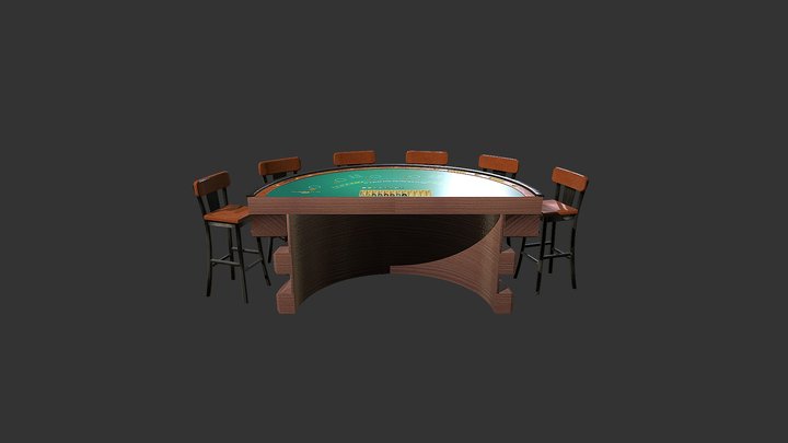 Blackjack-table 3D models - Sketchfab