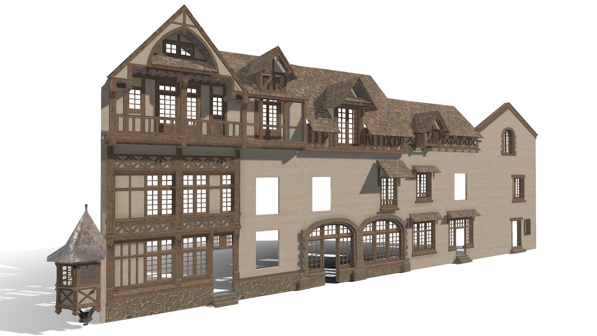 Modular Tudor Houses / Buildings - Buy Royalty Free 3D model by Studio ...
