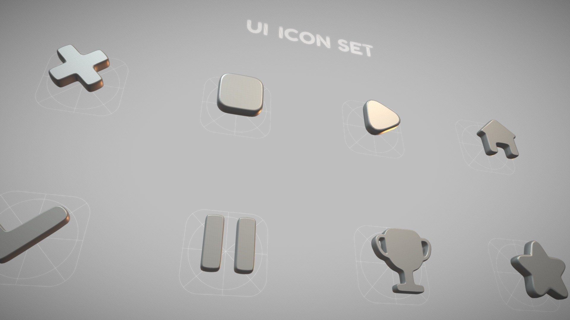 Game Ui Icon Set Buy Royalty Free 3d Model By Digitaltoys [b2b2489