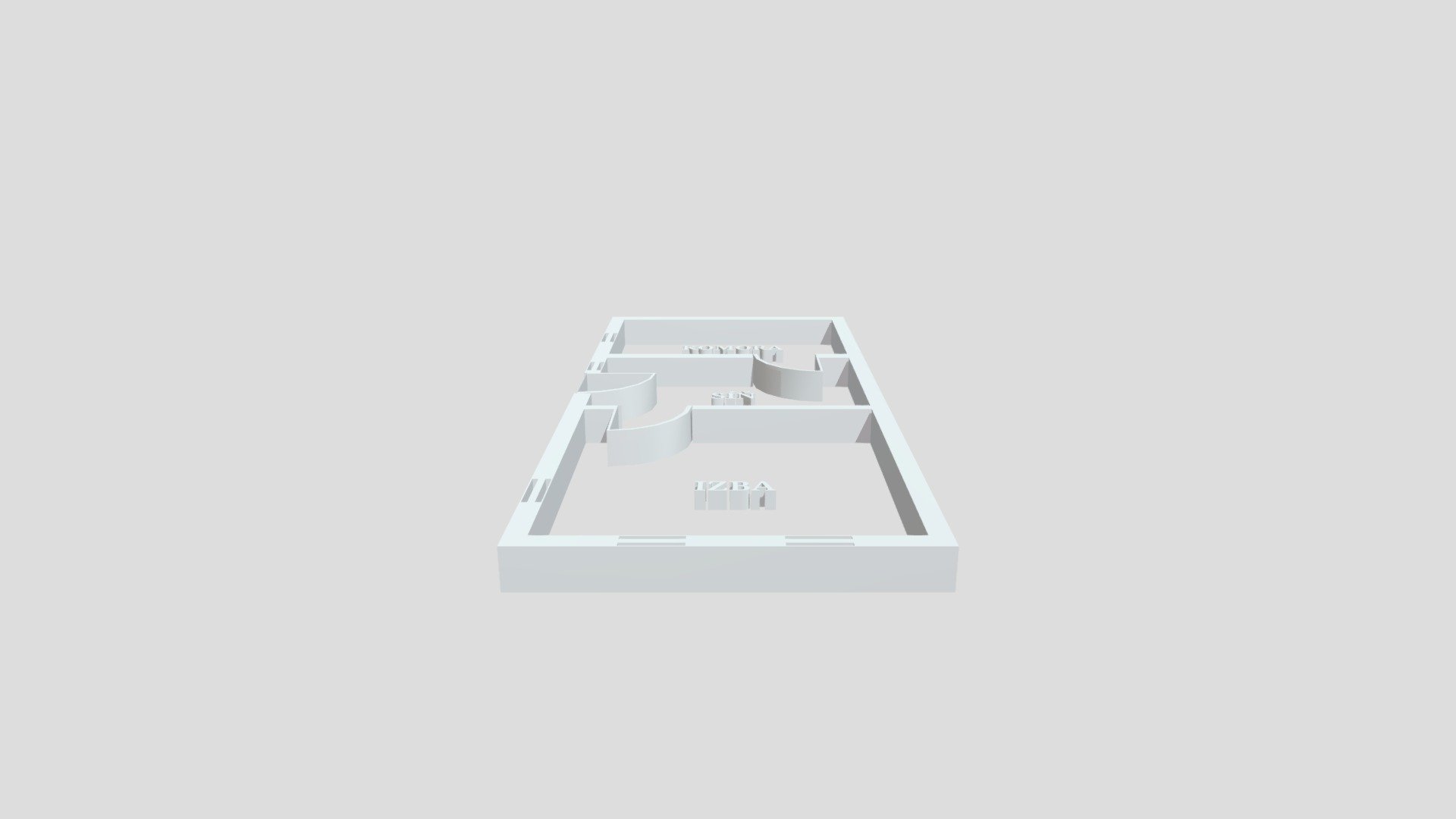 Komorový typ domu - 3D model by terezakorinkova [b2b7480] - Sketchfab