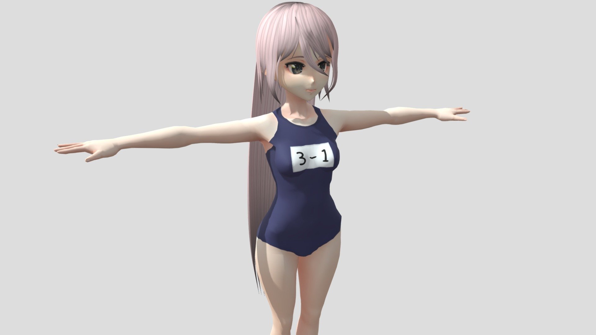 【Anime Character】Saki (Sukumizu/Unity 3D) - Buy Royalty Free 3D model ...