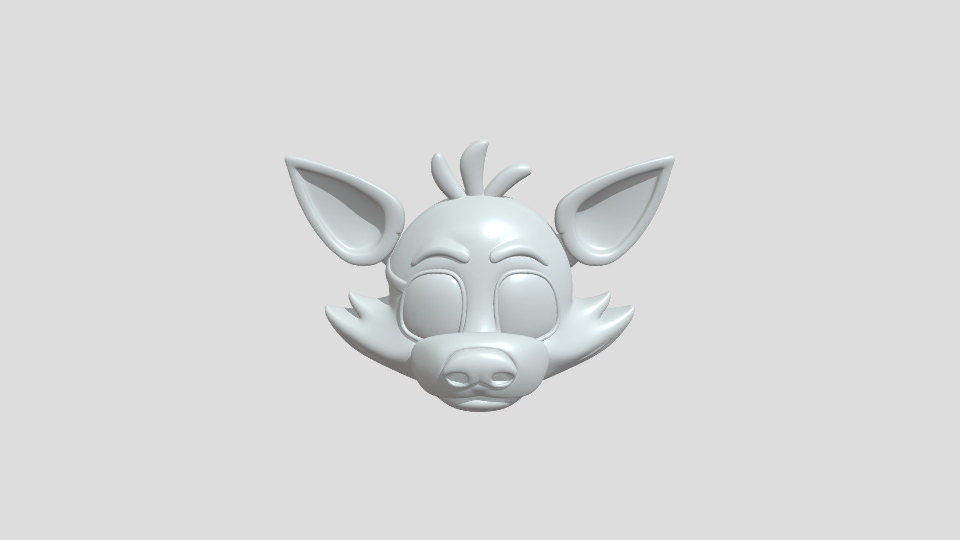 red fox mask with eye patch - 3D model by anna.clara.lino.2006 [b2bbe4c ...