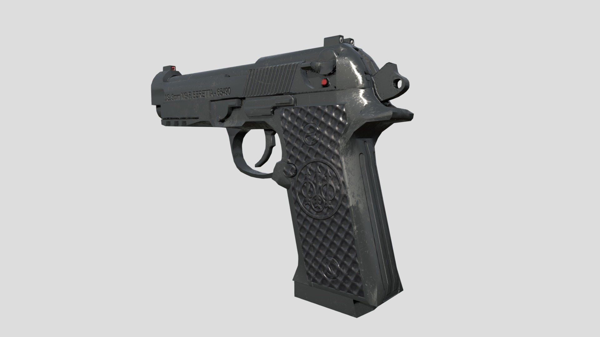 Beretta 92 - Download Free 3D model by LukeDunlop [b2bcc5b] - Sketchfab