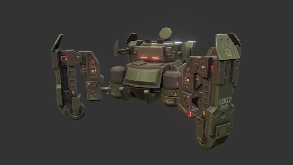 Walker Tank - 3D model by Renafox (@kryik1023) [b2c0201] - Sketchfab