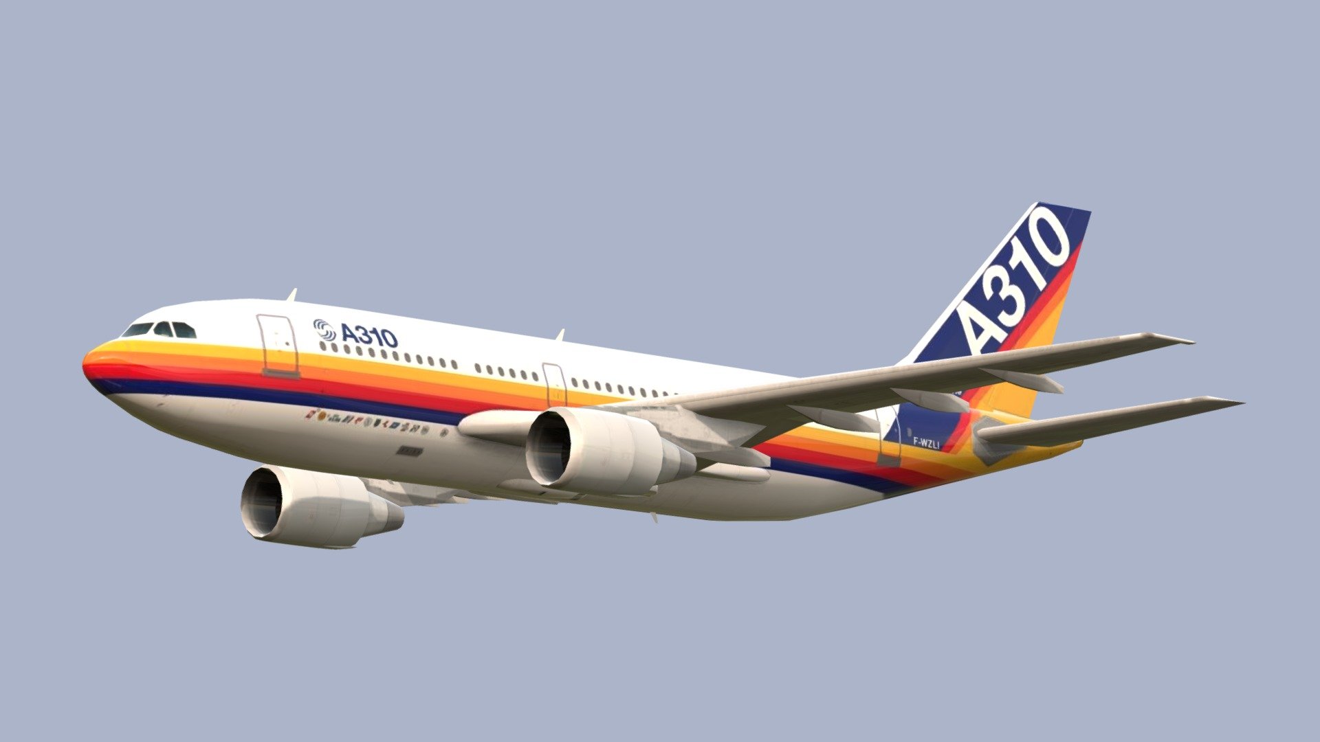Airbus A310-200 - Download Free 3D model by OUTPISTON [b2c1f34] - Sketchfab