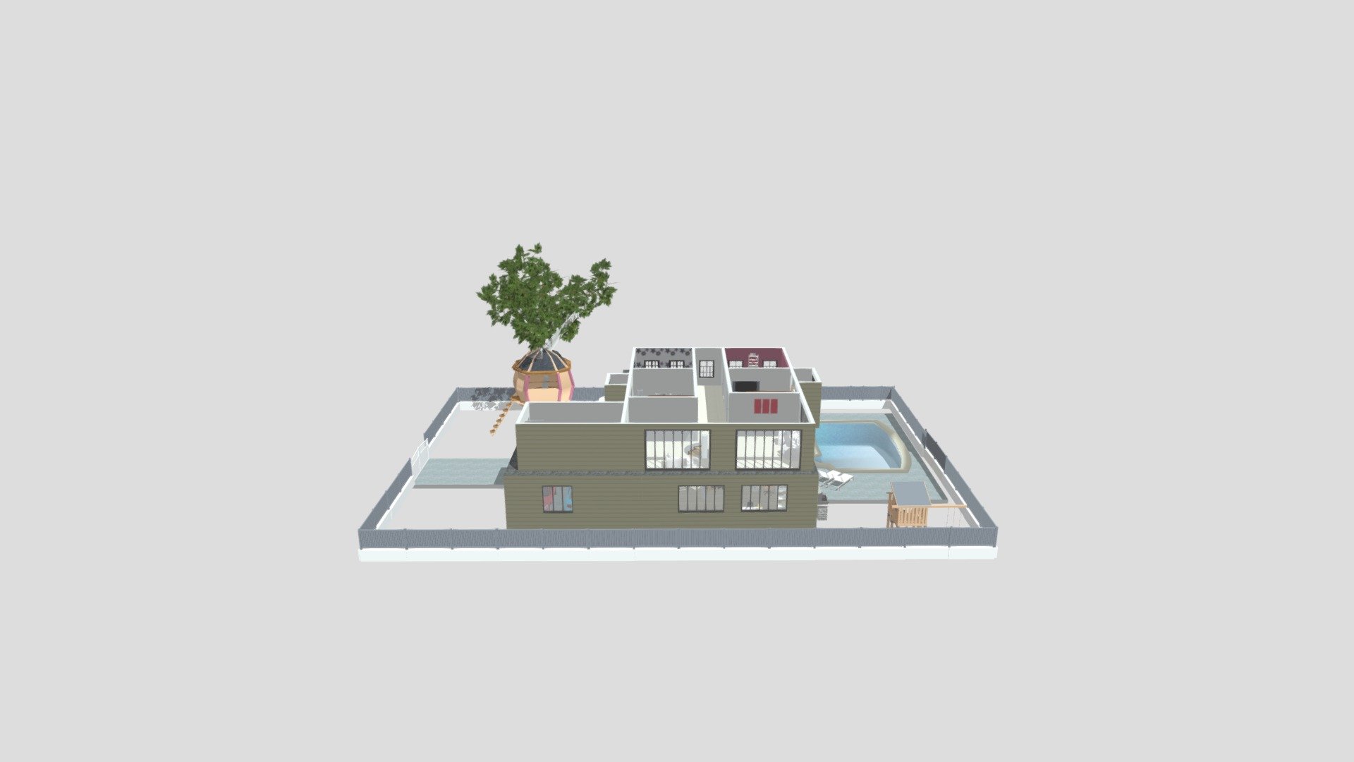 Suburban House - Download Free 3D model by Home Design 3D ...
