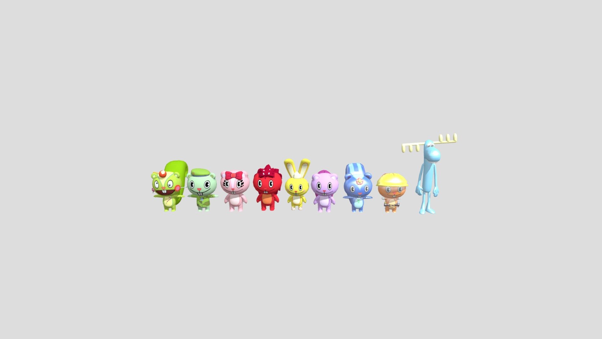 My Happy Tree Friends Character 3D - Download Free 3D model by ...