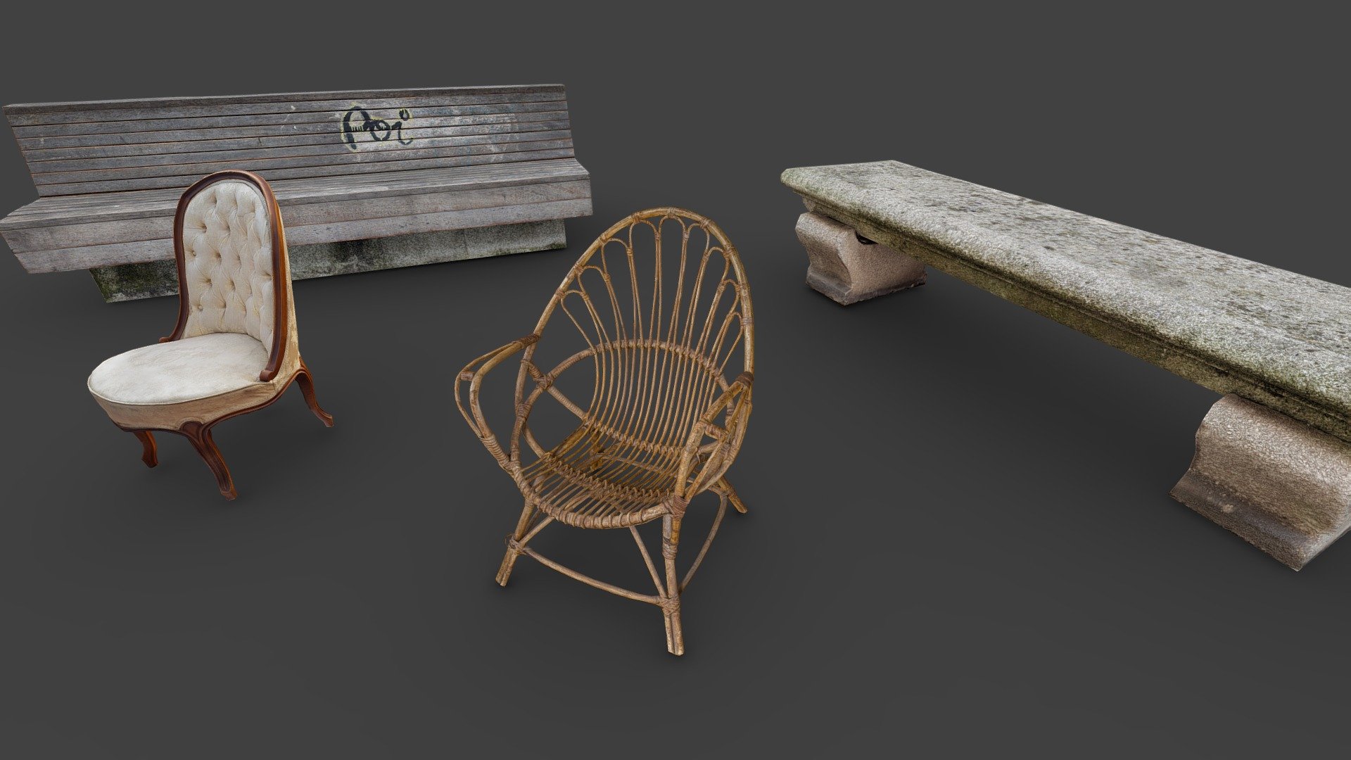 Sit down! Bundle Pack 1 - Chairs & Benches - Buy Royalty Free 3D model ...