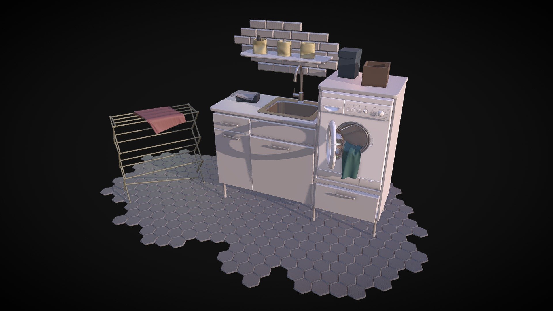 Washing Machine (home) - Download Free 3D model by nikita.bulgakov ...