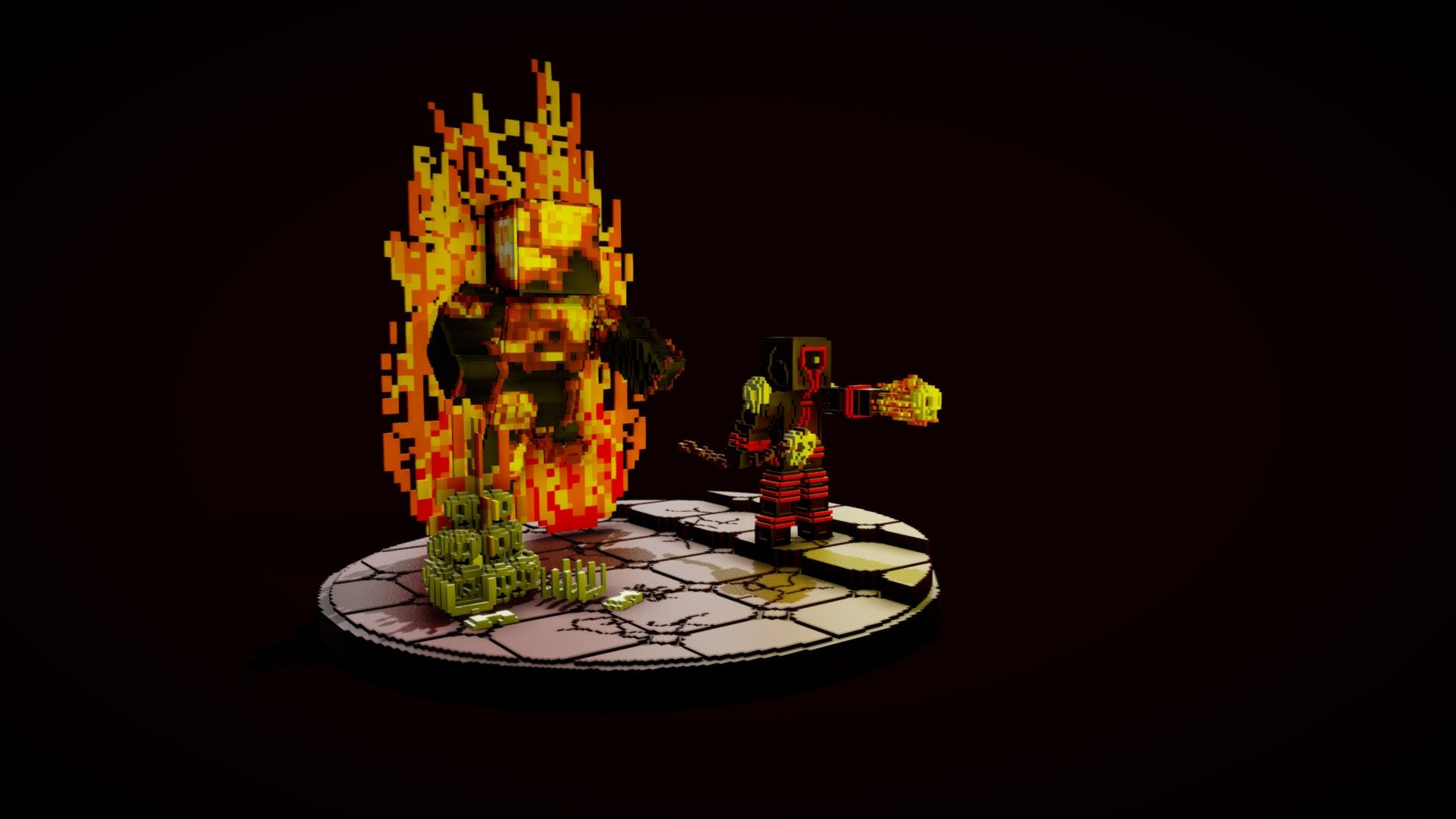 Fire Wizard - 3D model by dragnoz [b2caad3] - Sketchfab