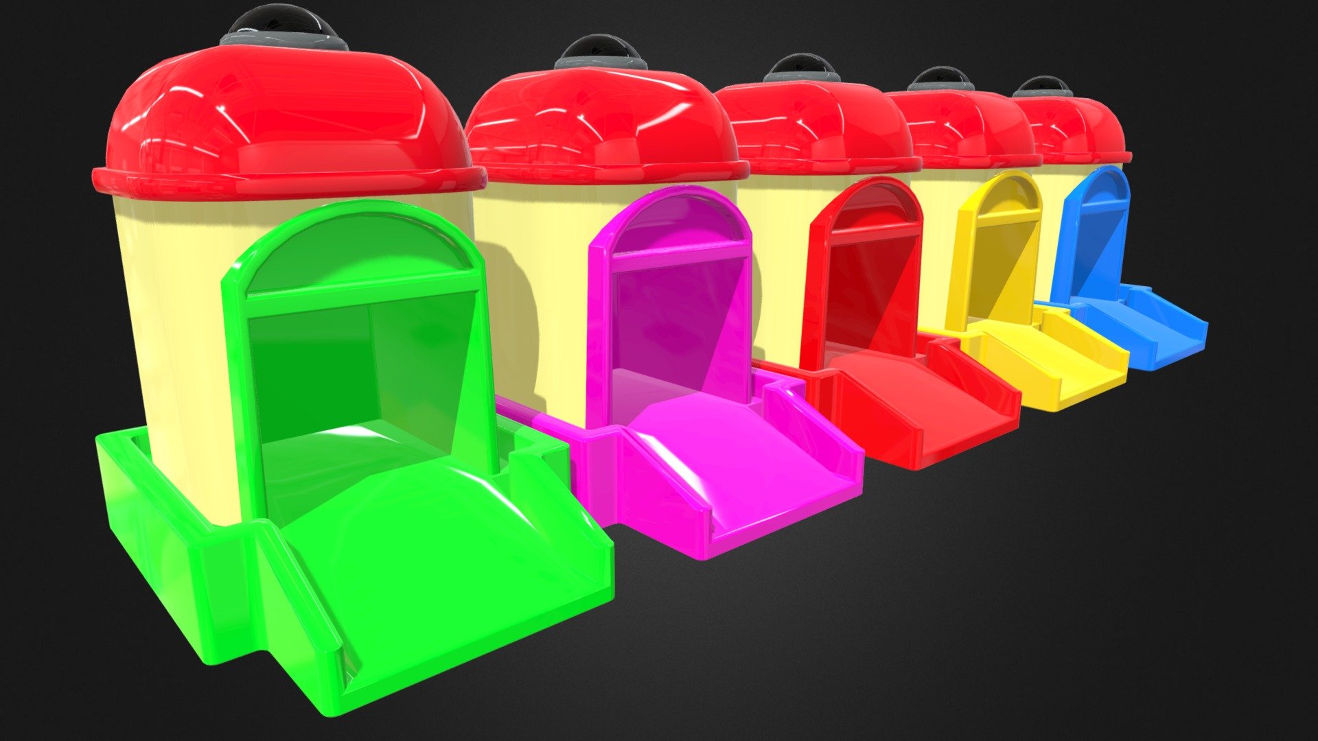 Cartoon Pull Back Car Toy Set - 3D model by saqlainbaig [b2cb925 ...