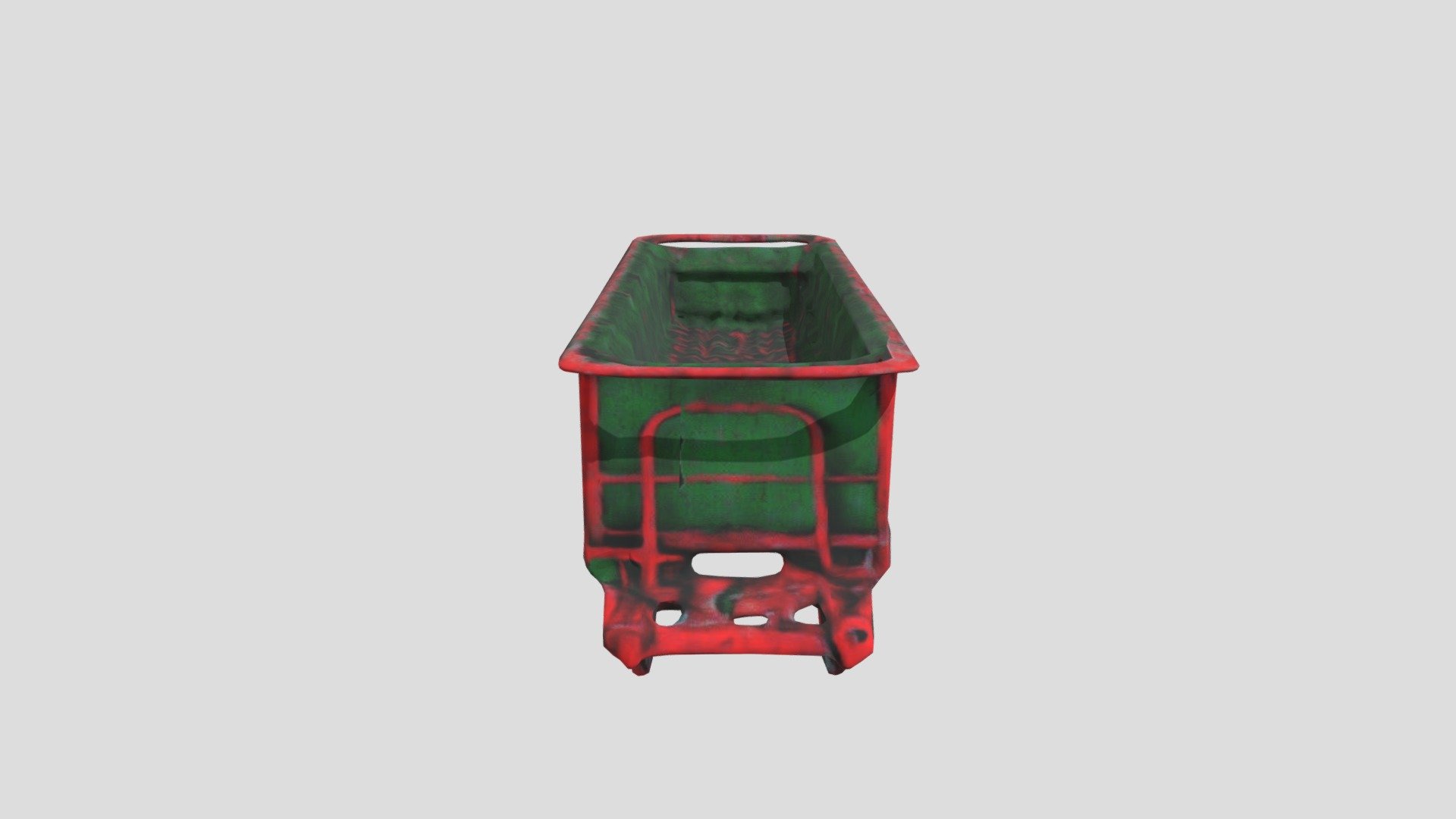Red And Green Open Train Cart Wagon L - Download Free 3D model by ...