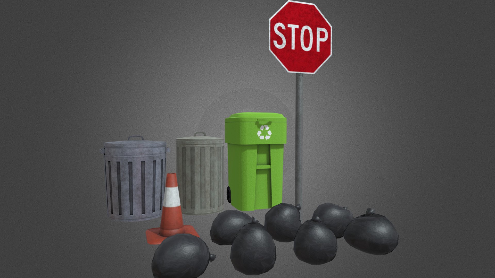 Street Props - Download Free 3D model by guigodead [b2d2c4b] - Sketchfab