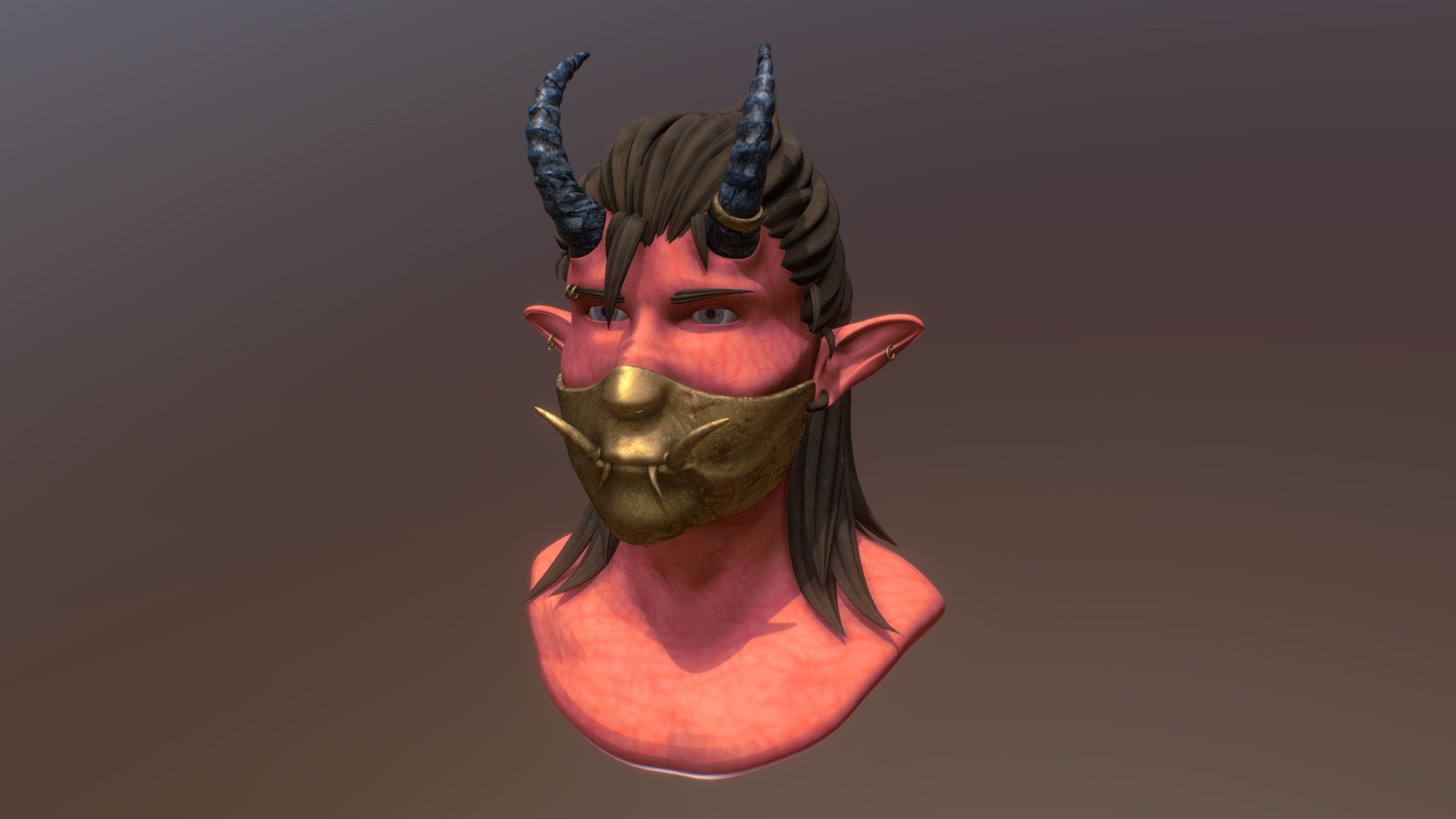 Masked Oni Portrait - Download Free 3D model by mattadams.be [b2d3733 ...