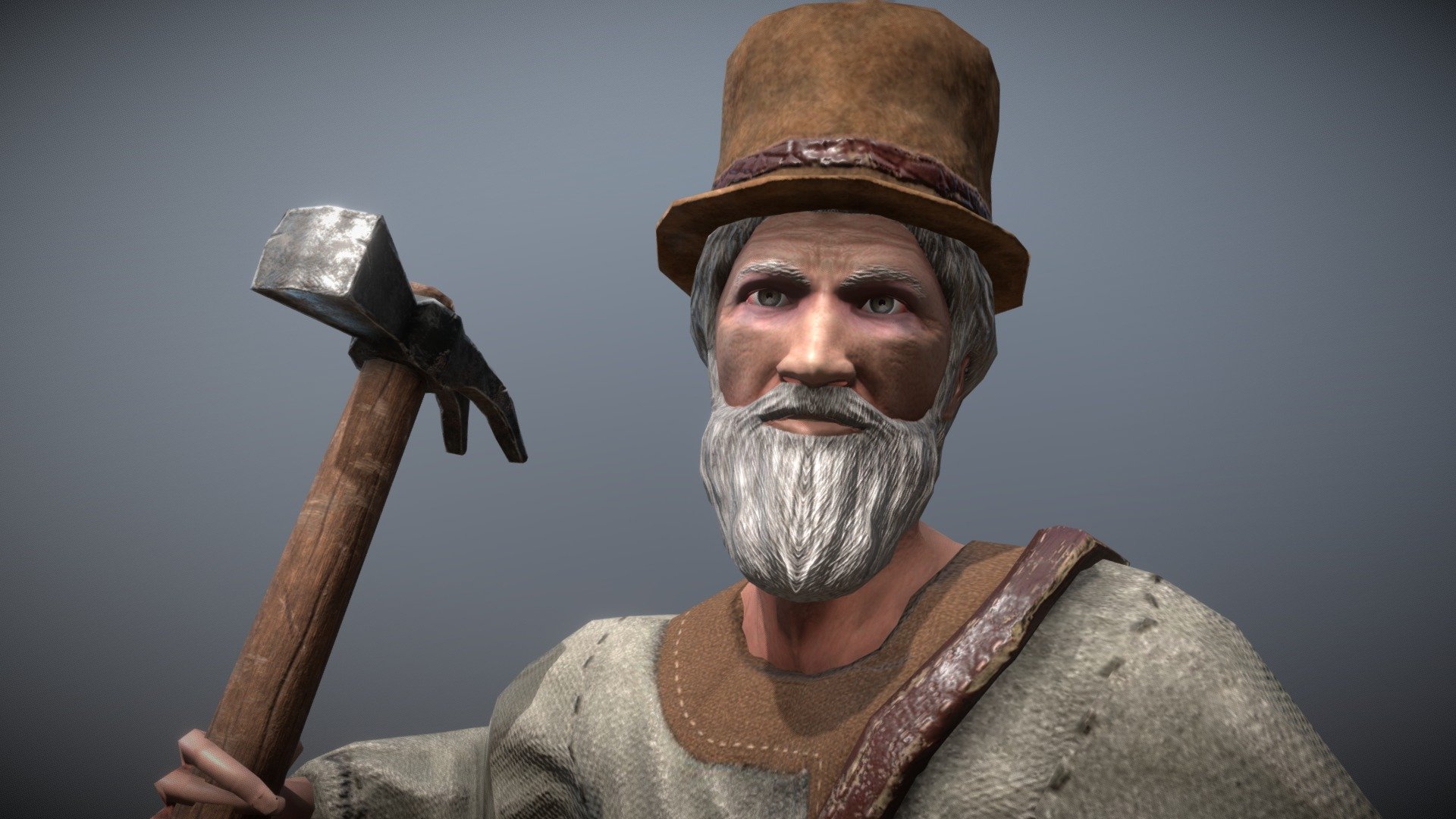 Peasant Old Man - 3D model by polynext [b2d557e] - Sketchfab